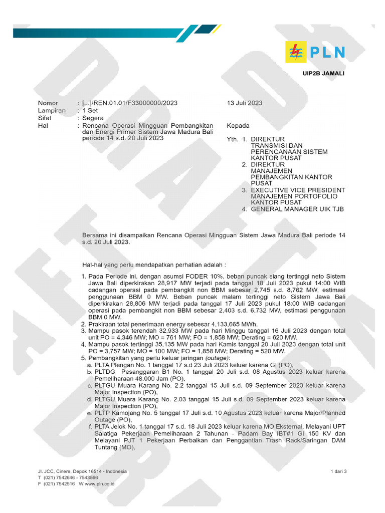 Rom SJB MW Kit Periode 14 Juli - 20 Juli 2023 | PDF