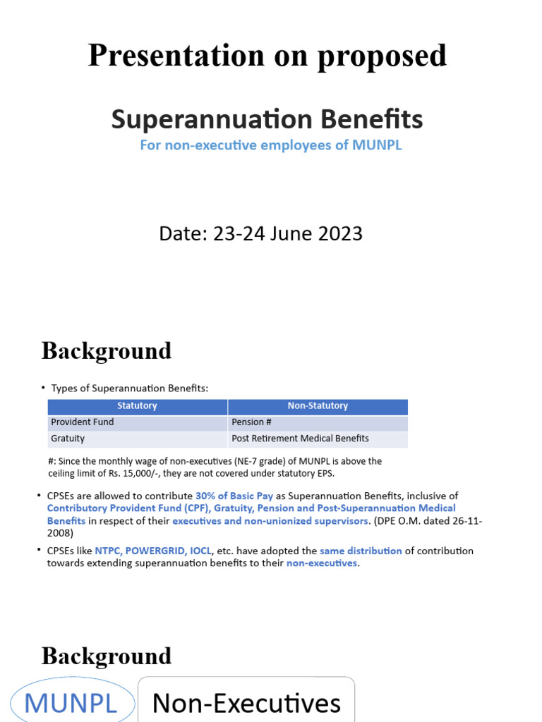 Superannuation Benefits | PDF | Pension | Employment