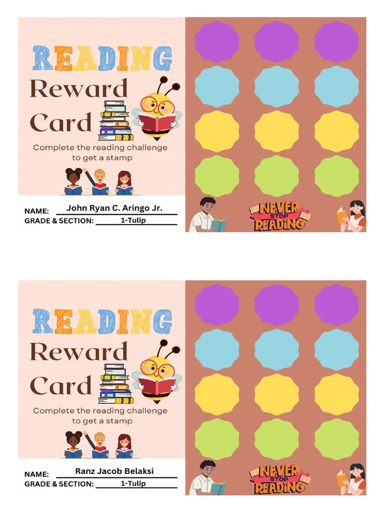 Reading Reward Card | PDF