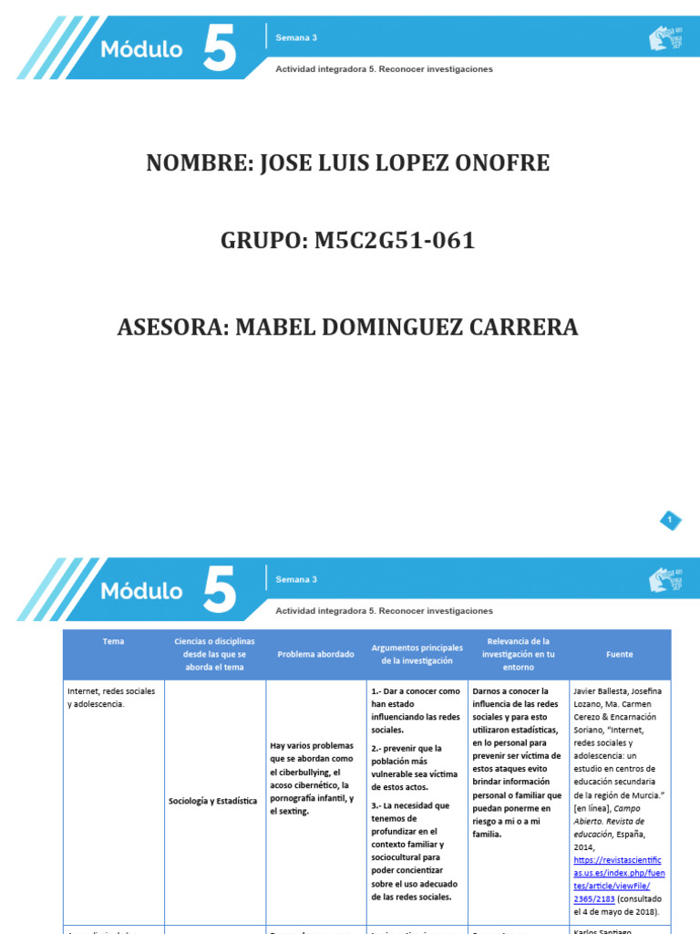Actividad Integradora 5 Modulo 5 | PDF