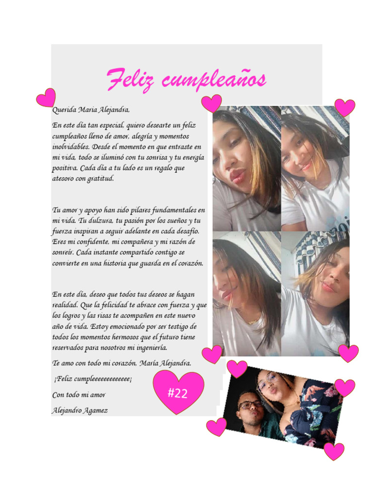 Feliz Cumpleaños Mari Alejandra | PDF | Cocina, comidas y vino