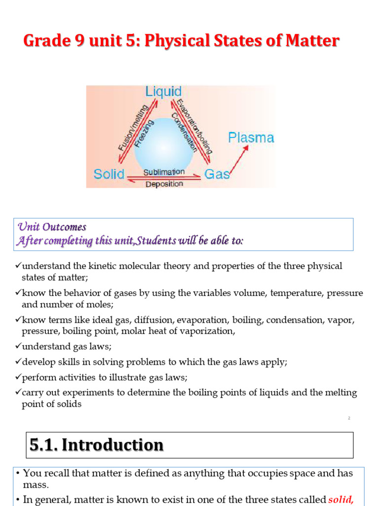 Grade 9 Unit 5 | PDF