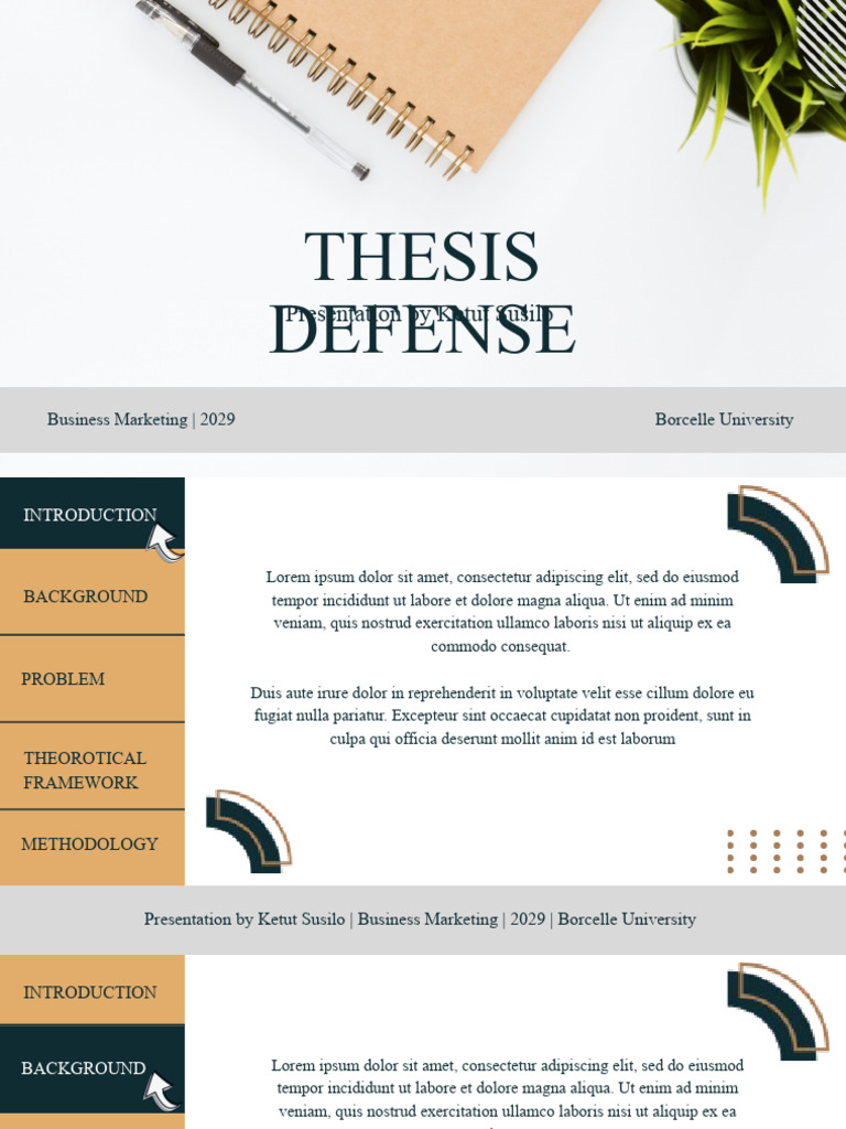 Dark Green and White Modern Minimalist Thesis Defense Presentation | PDF