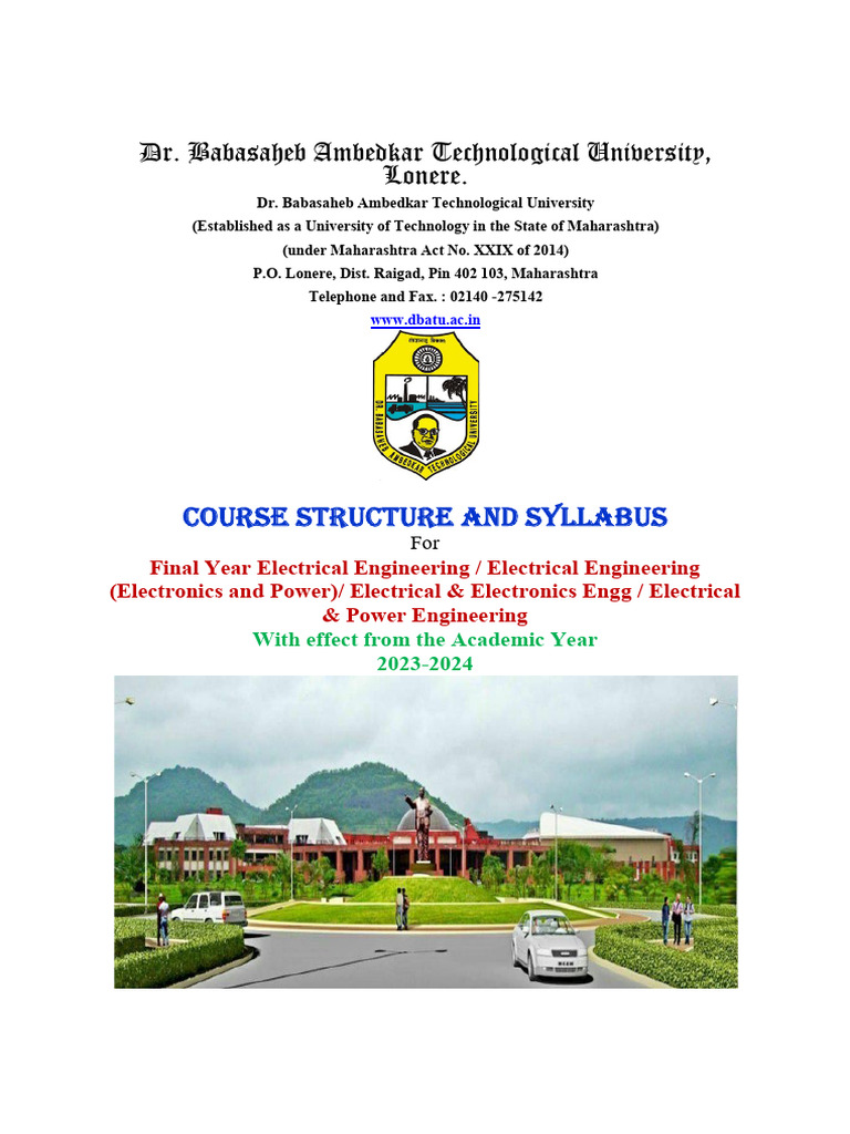 Final-Year_B.Tech_Electrical-Engineering_wef_2023-24 | PDF | Electrical ...