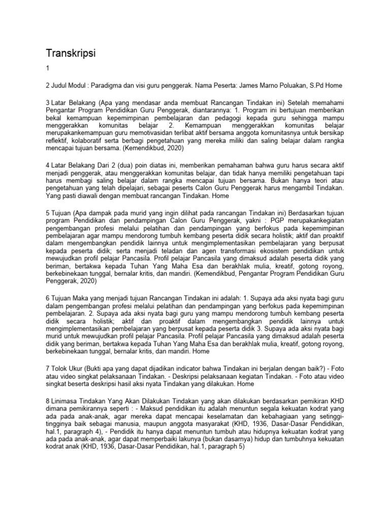 Guru Penggerak: Aksi Nyata Edukasi | PDF | Karier & Perkembangan