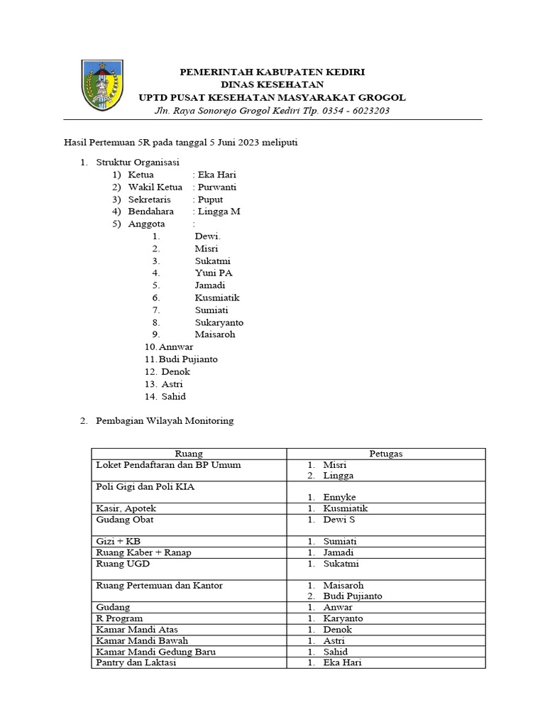 Kesepakatan 5R B Eka | PDF