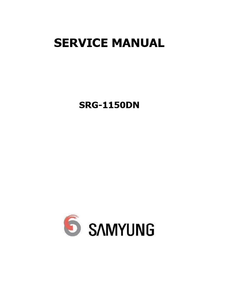 Samyung SRG-1150DN Service Manual | Download Free PDF | Electrical ...