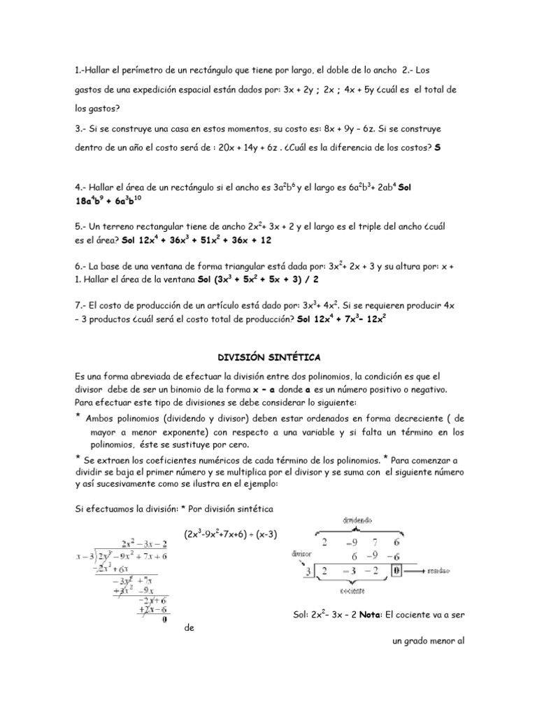 Ejercicos de Practica - Algebra | PDF | Factorización | Matemáticas