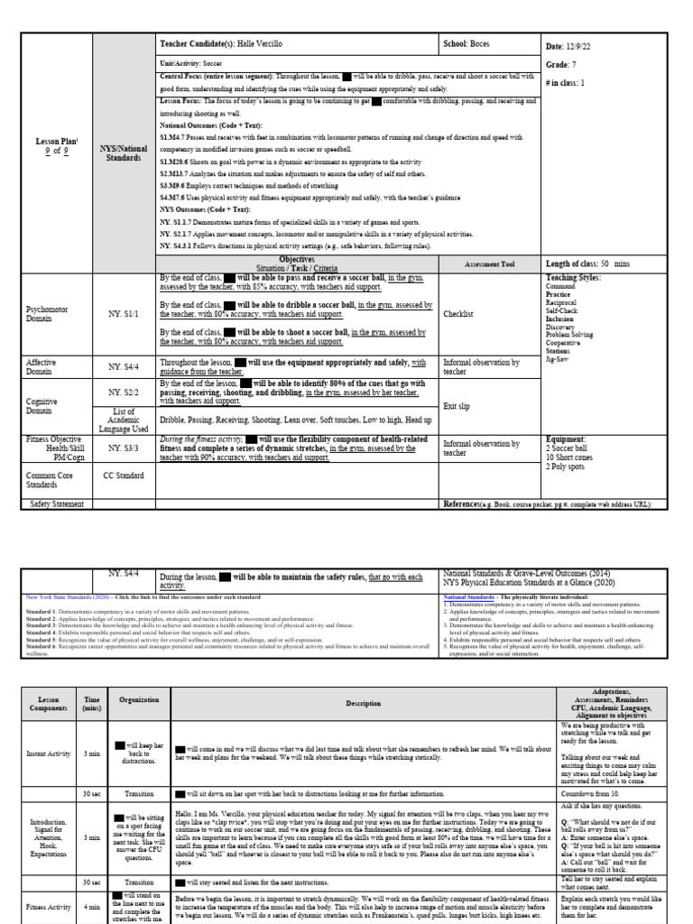Lesson Plan 9 - Joy Owens Name Blocked | PDF
