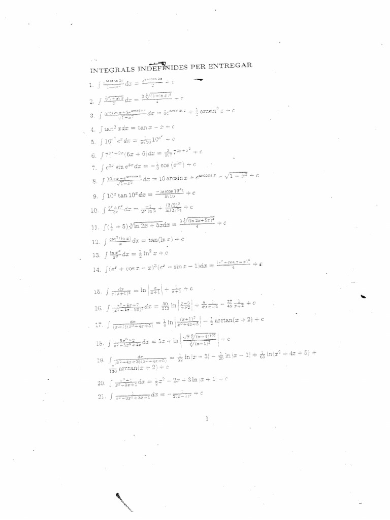 50 Integrals Pdf