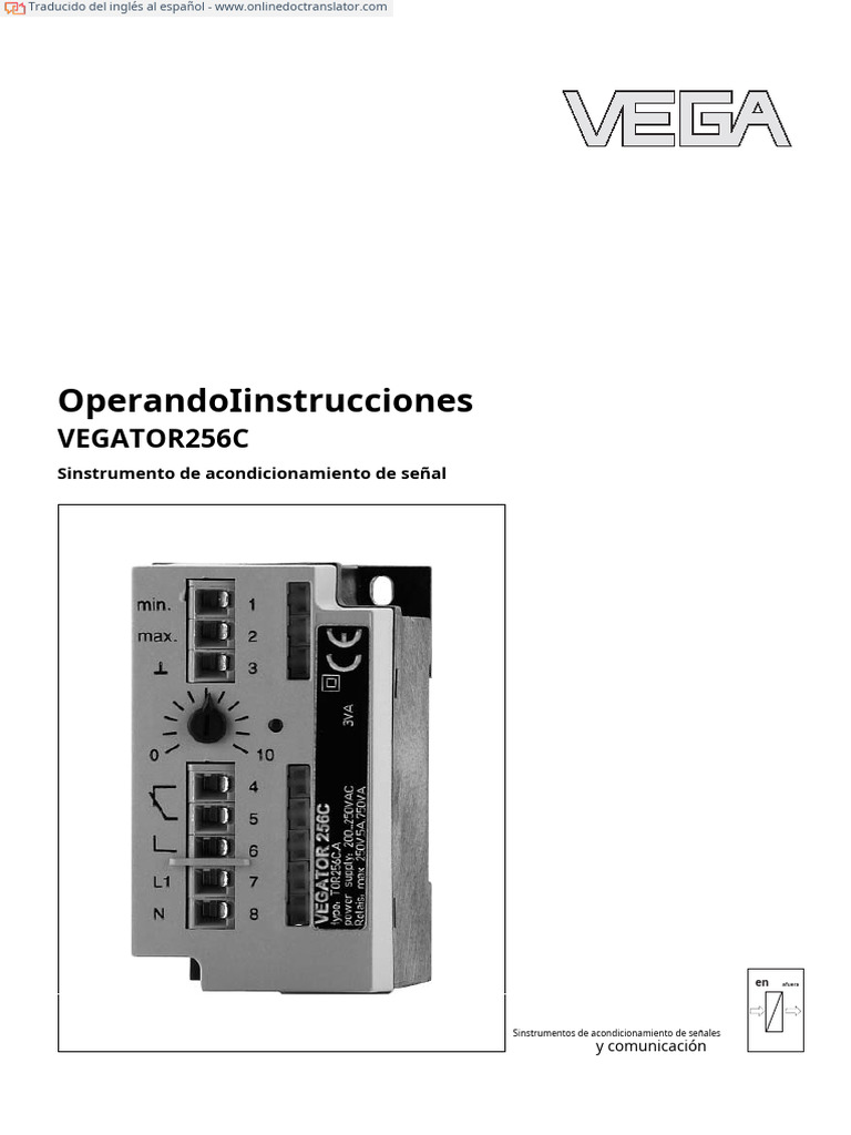 EN VEGATOR 256C Controller - En.es - PDF, Español | PDF
