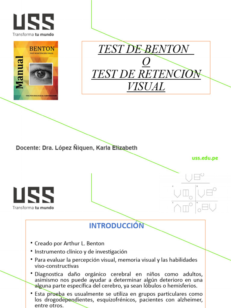 Test de Benton Retension Visual | PDF