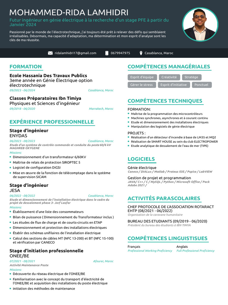 Stage PFE en Génie Électrique 2024 | PDF | Maroc | Informatique
