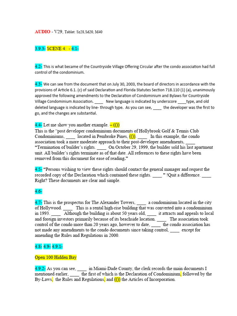 2 - 1.2 Understanding The Condo Docs v2 - Audio | PDF