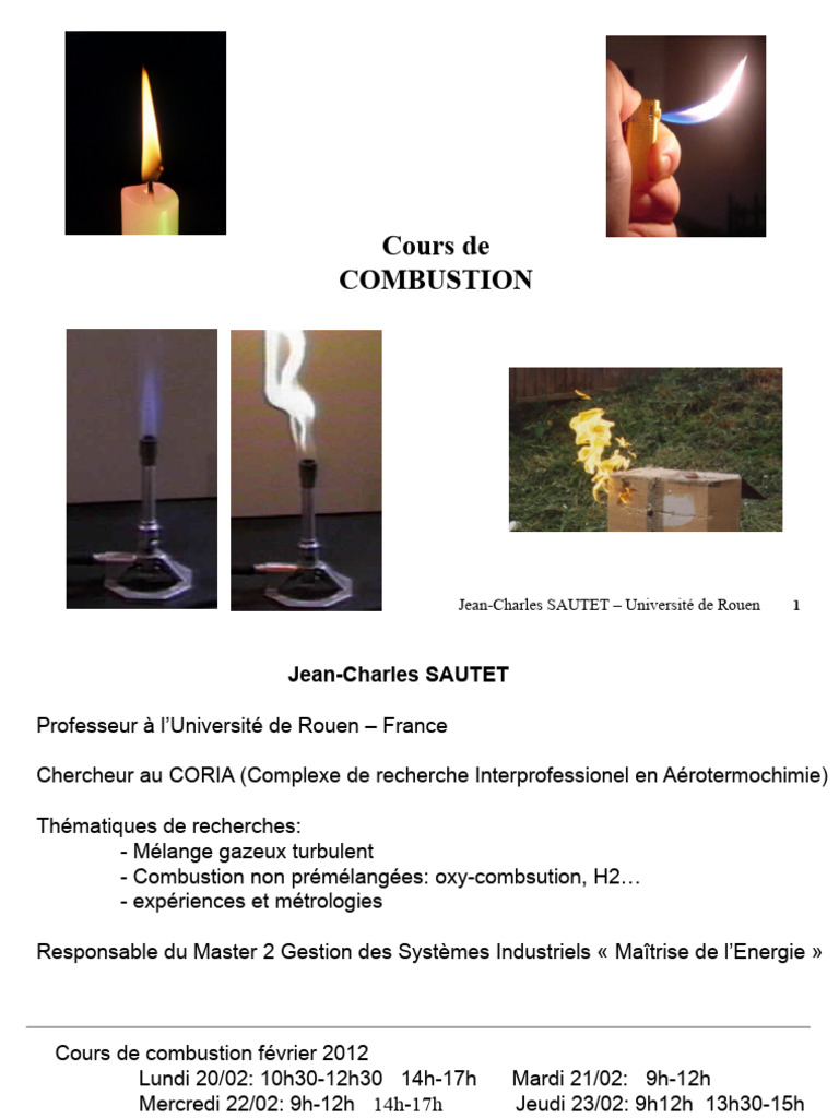 Cours de Combustion | PDF | La combustion | Combustible