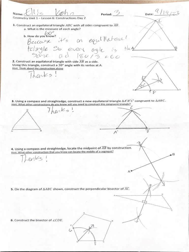 Geometry Constructions | PDF
