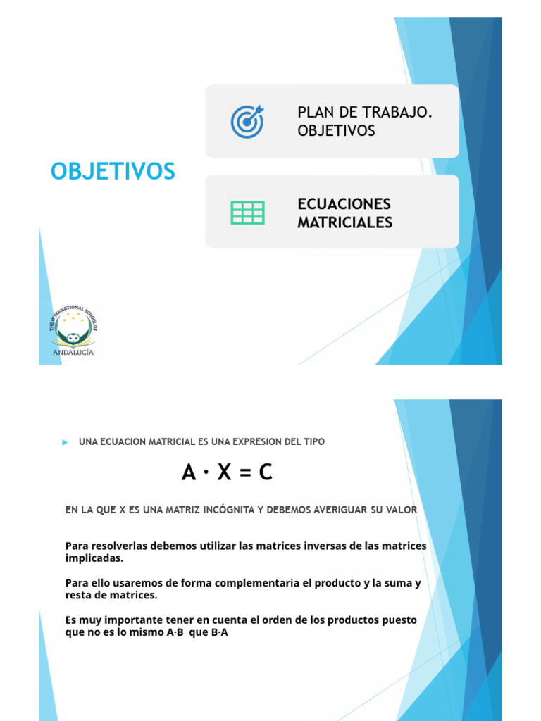 Ecuaciones Matriciales | PDF