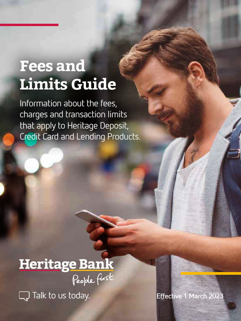 SV030 - Fees and Limits Guide | PDF | Debit Card | Cheque