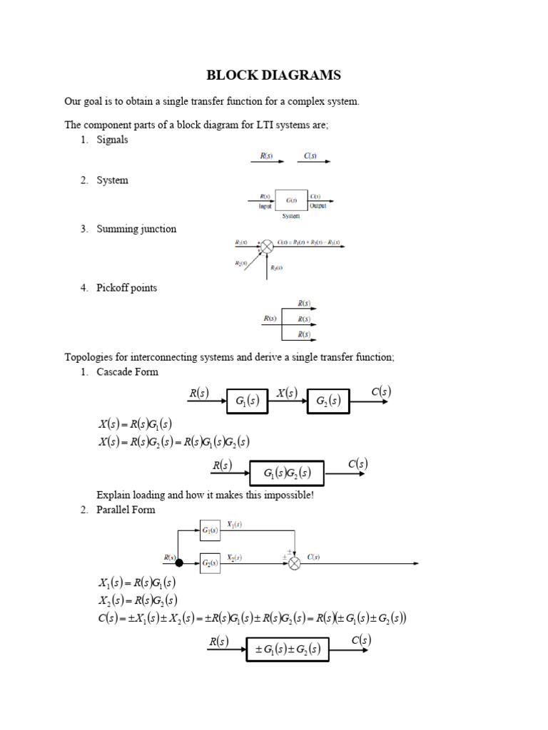 Block Diagram | PDF | Mathematics | Control Theory