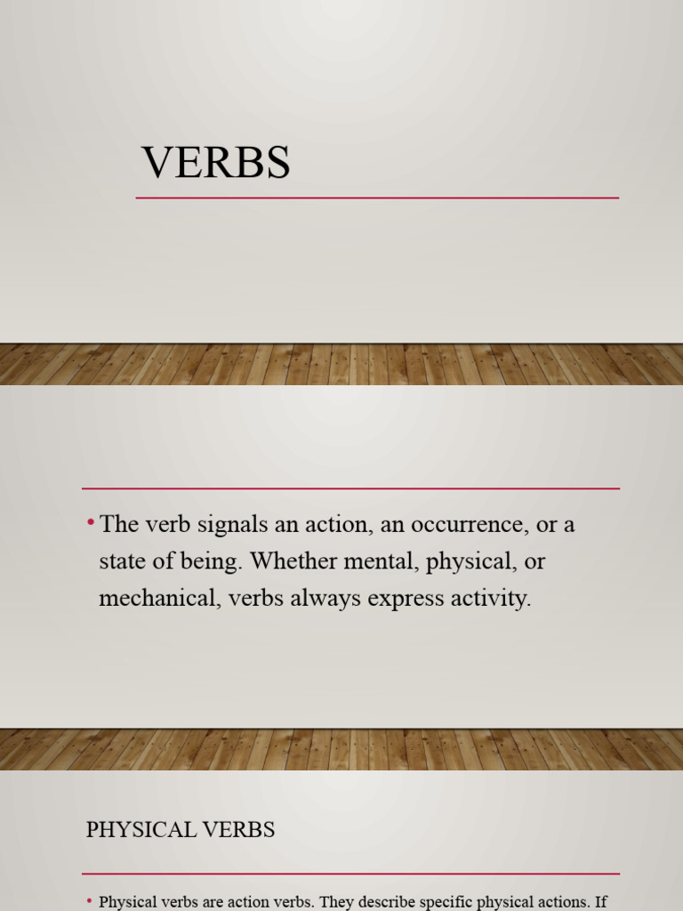 03 - Verbs | PDF | Verb | Grammatical Tense