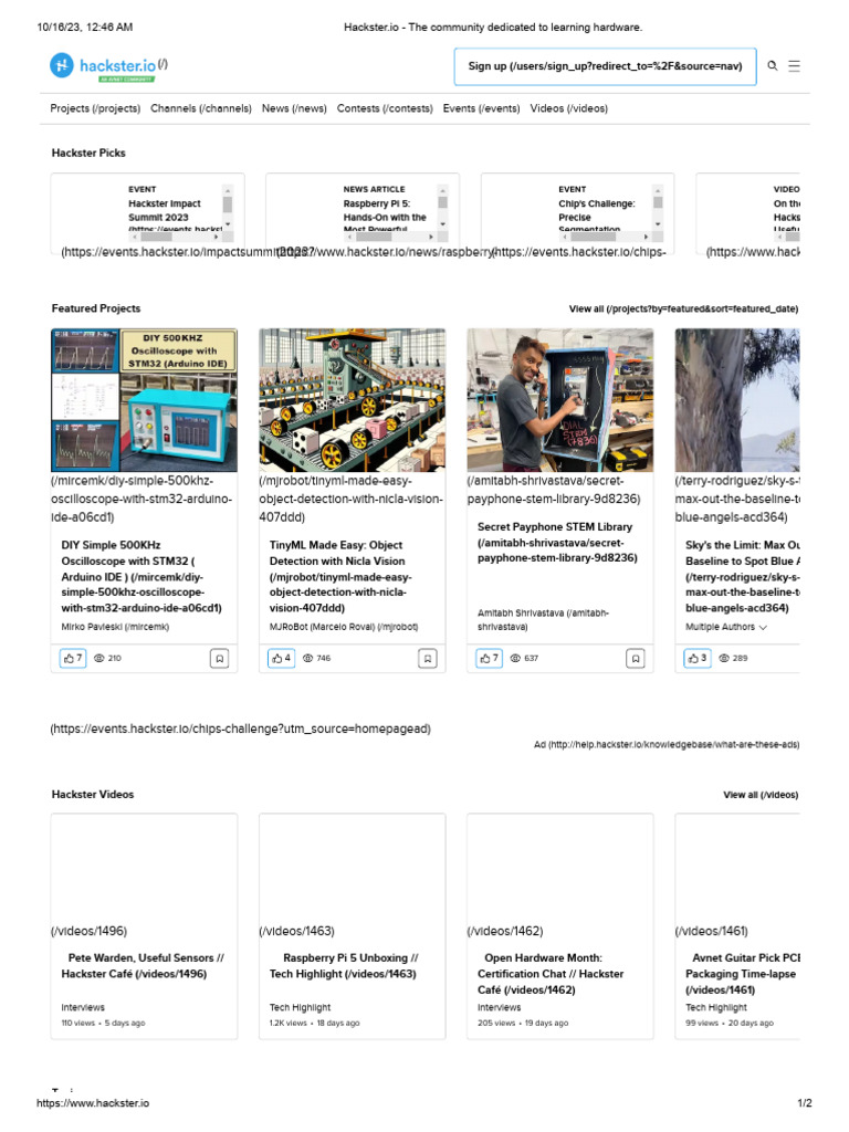 Hackster.io: Hardware Learning Hub | PDF | Computer Science | Cyberspace