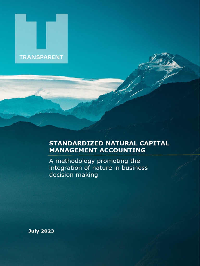 Standarized Natural Capital Management Accounting | PDF | Life Cycle ...