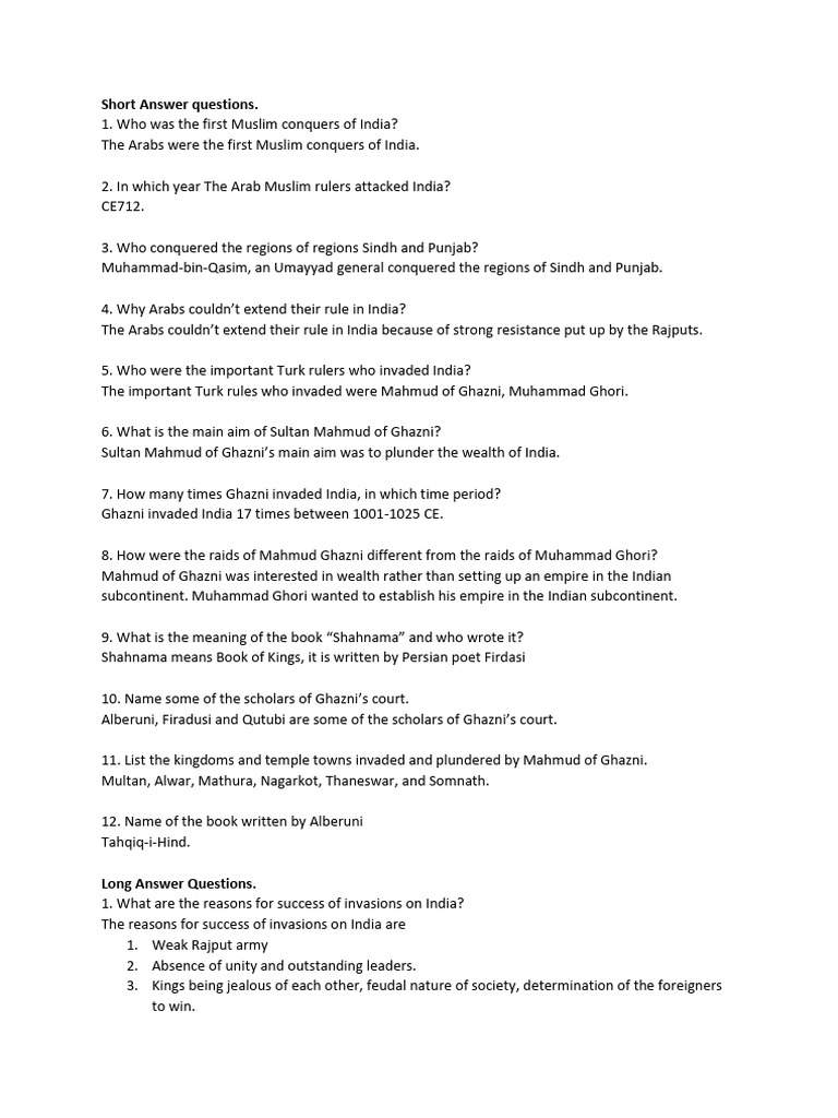 The Turkish Invasion Notes | PDF