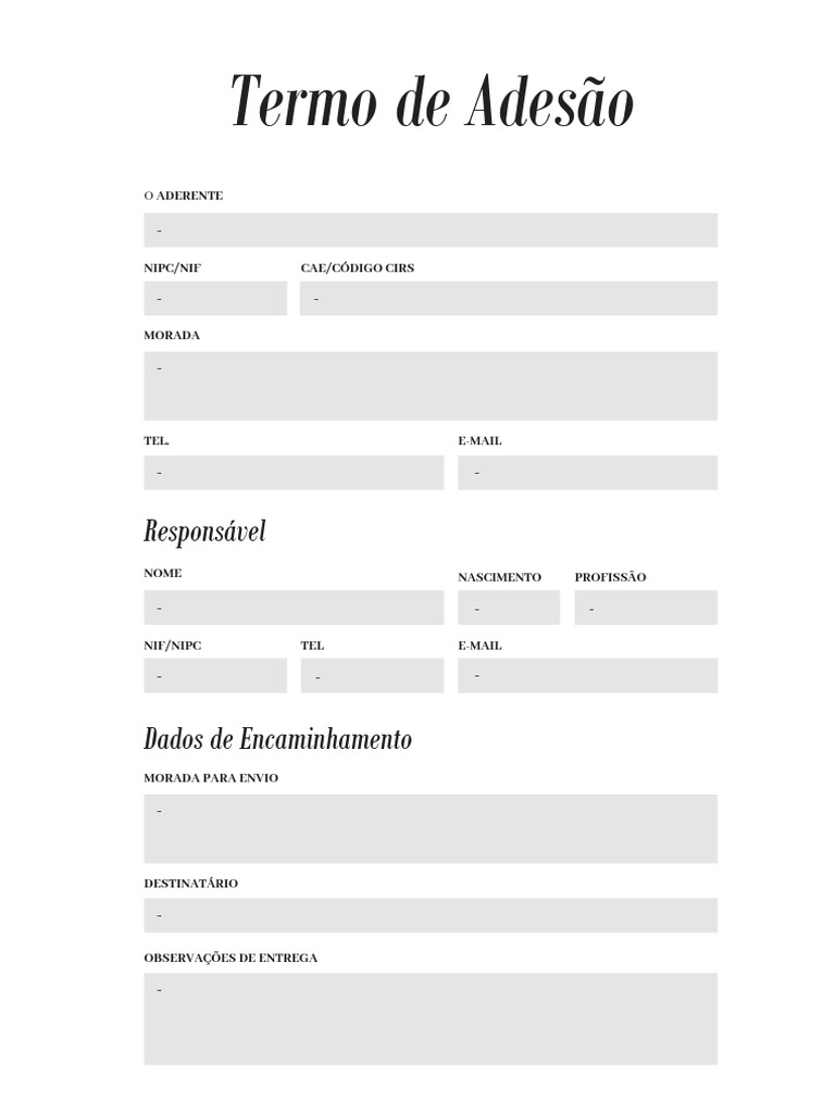 Modelo Termo de Adesao | PDF