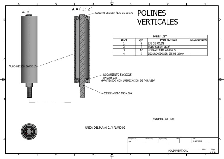 Lista de Partes para Polines Verticales | PDF