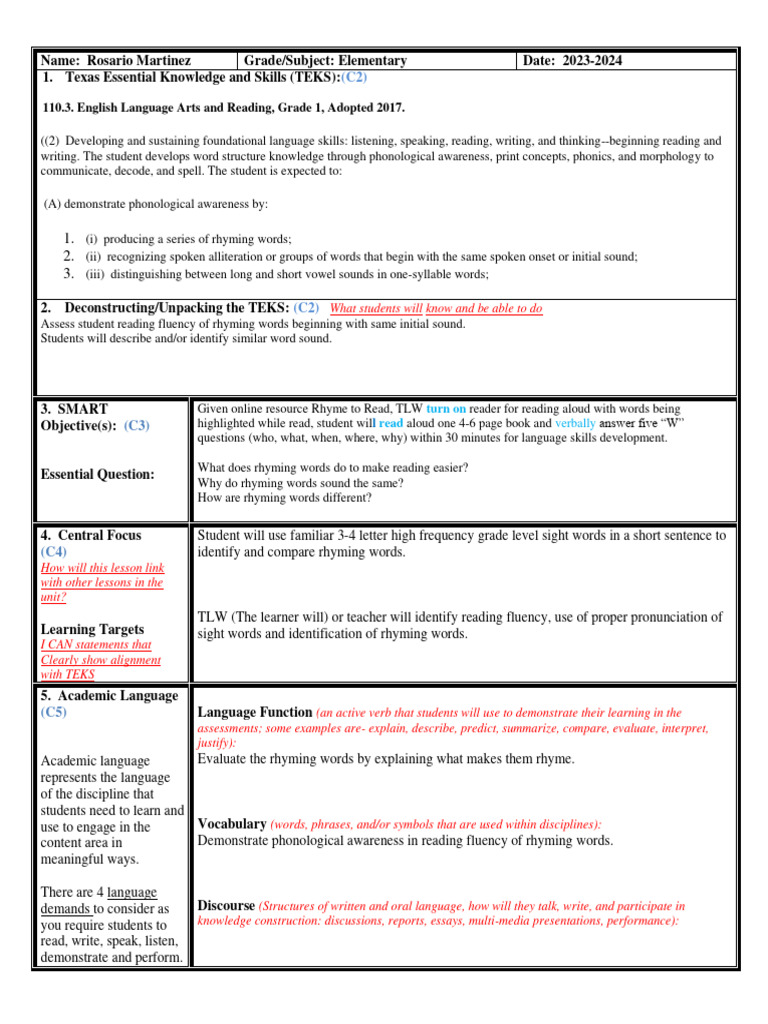 edtpa lesson plan guide lpg -1 | PDF | Learning | Teachers