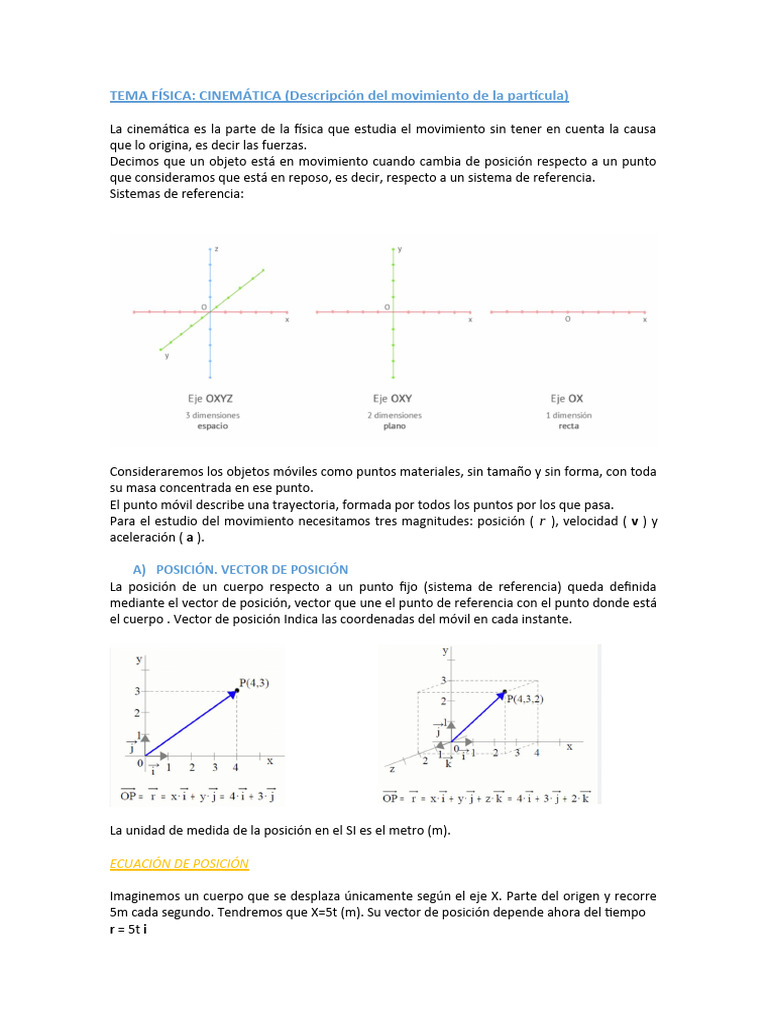 Tema Cinematica | PDF