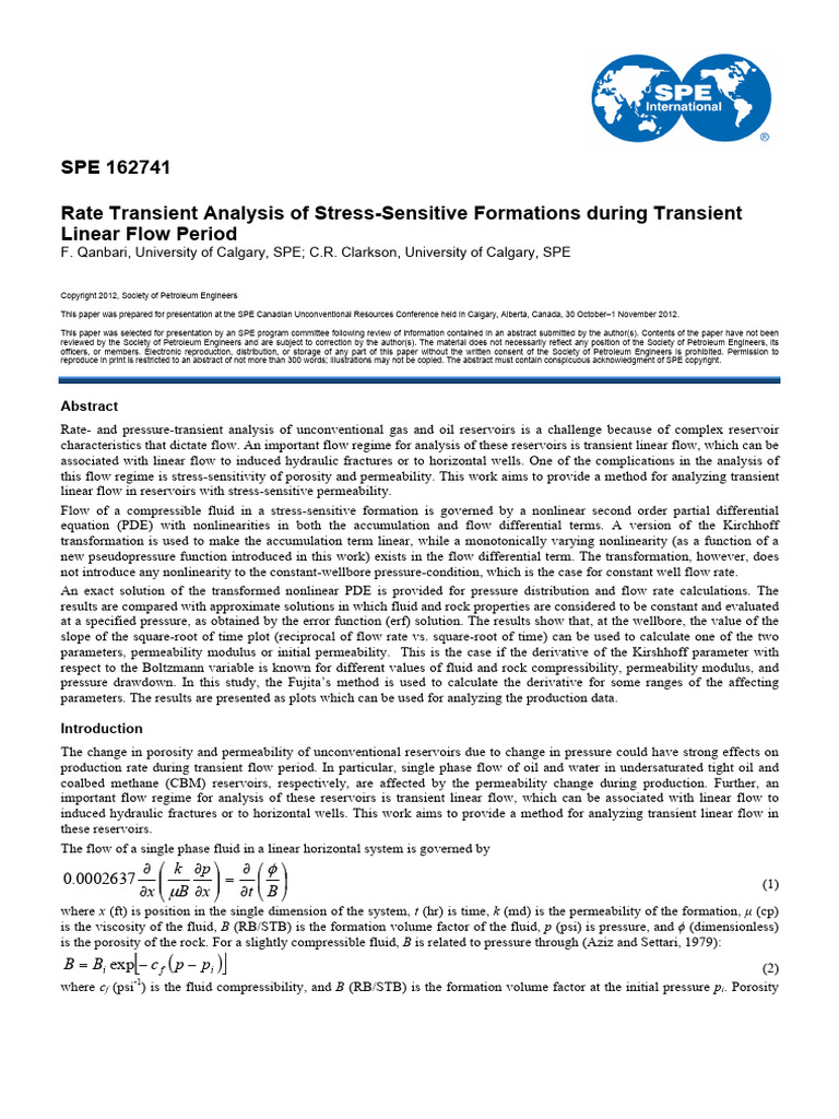 SPE 162741 Rate Transient Analysis of Stress-Sensitive Formations ...