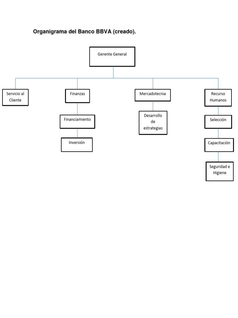 Organigrama Del Banco BBVA | PDF | Business | Economias