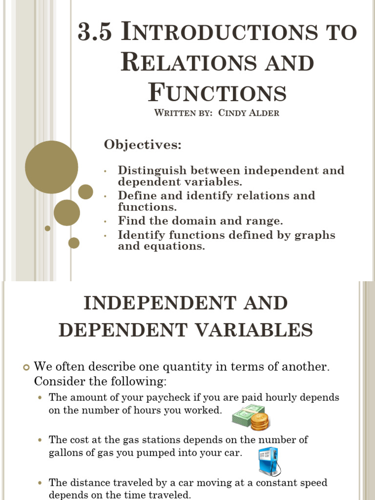 3 5 Introduction To Relations And Functions Pdf Function