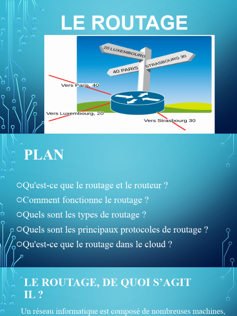 Le Routage | PDF | Routage | Routeur