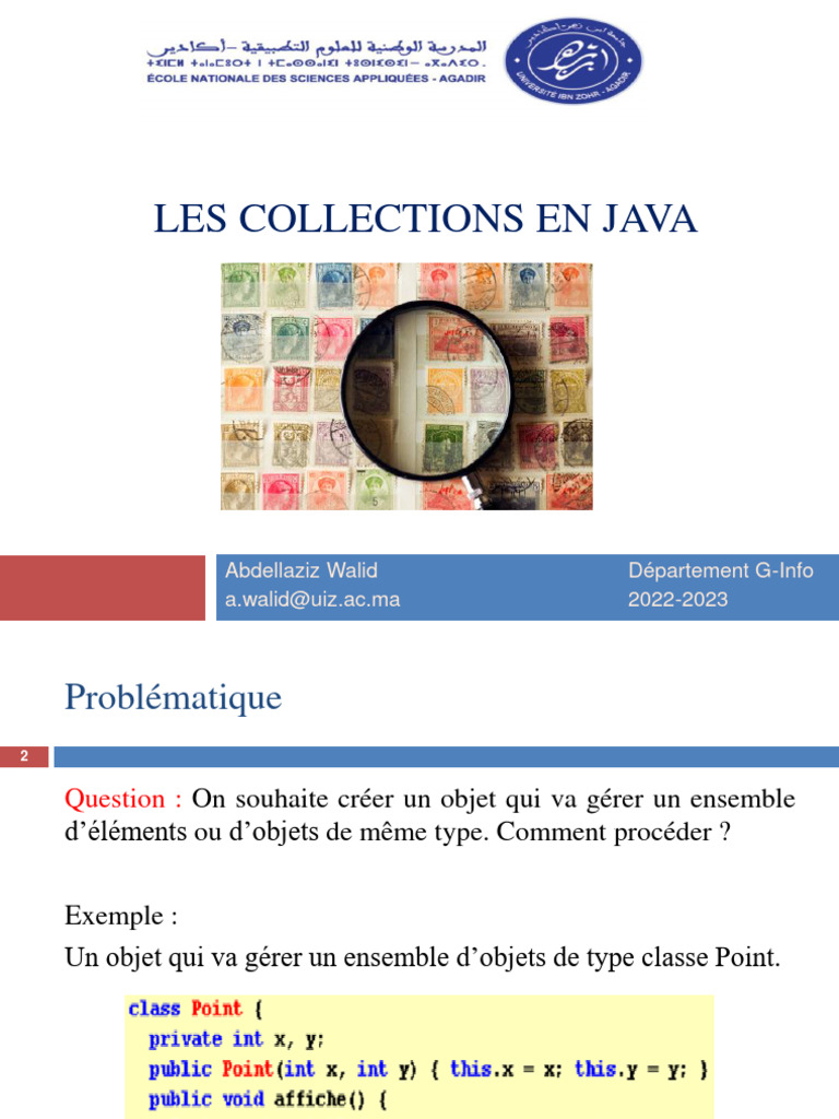 Les Collections en Java | PDF | Java (Langage de programmation) | Interface (Informatique)