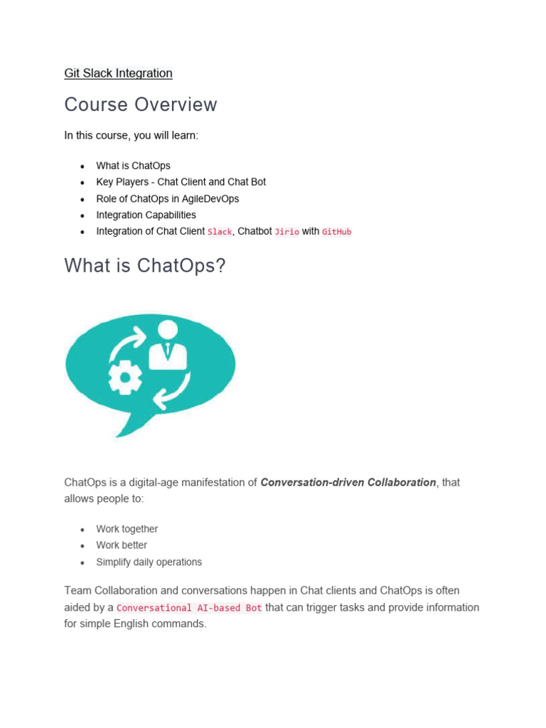 Git Slack Integration | PDF | Instant Messaging | Software Development