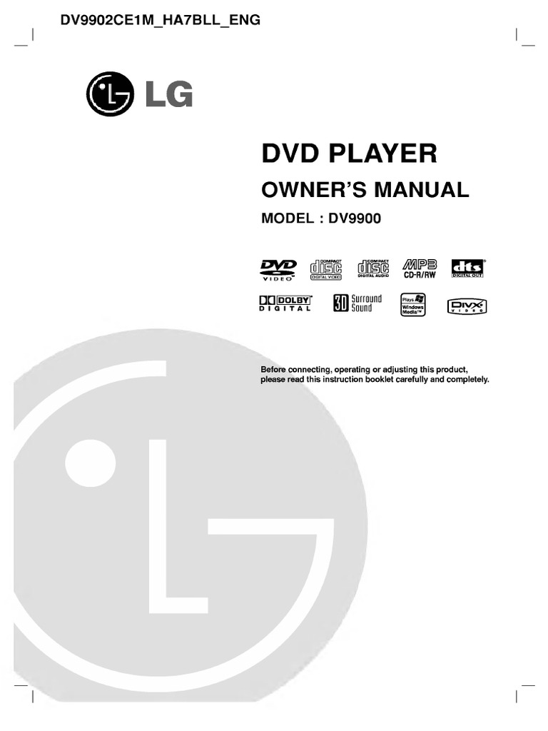 LG DVD Player DV9902CE1M - HA7BLL - 47B | PDF | Compact Disc | Codec
