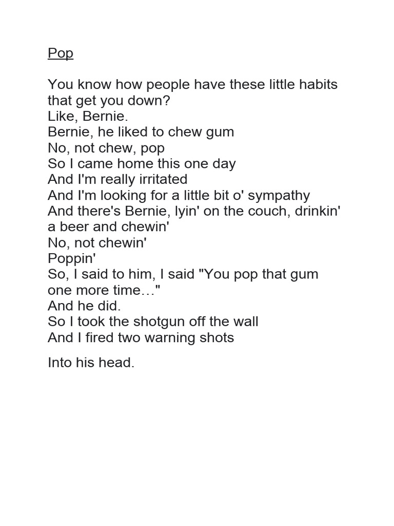 Cell Block Tango Monologues | PDF