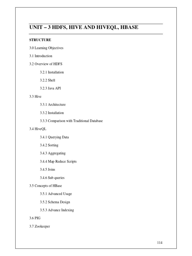 Unit 3 | PDF | Apache Hadoop | Databases