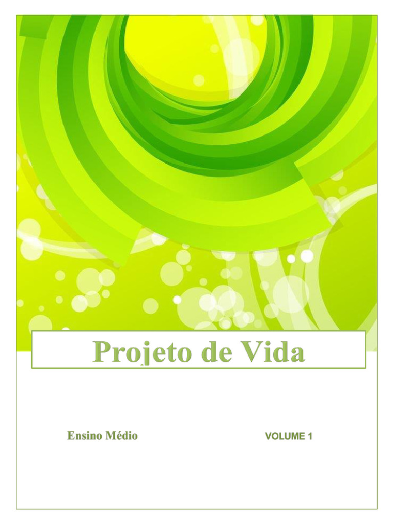 Projeto De Vida Manual Professor Pdf Vida Aprendizado