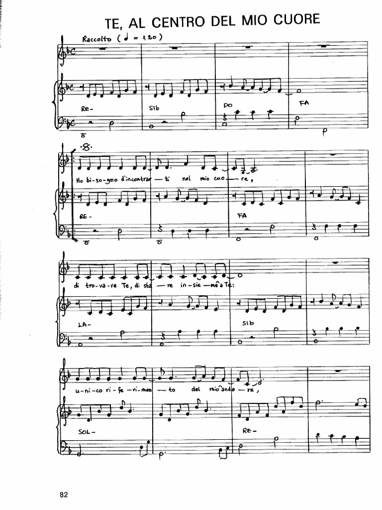 Al Centro Del Mio Cuore | PDF