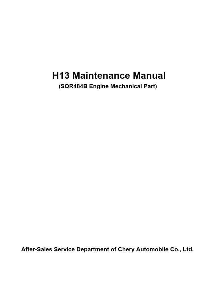 H13 Engine | Download Free PDF | Piston | Screw