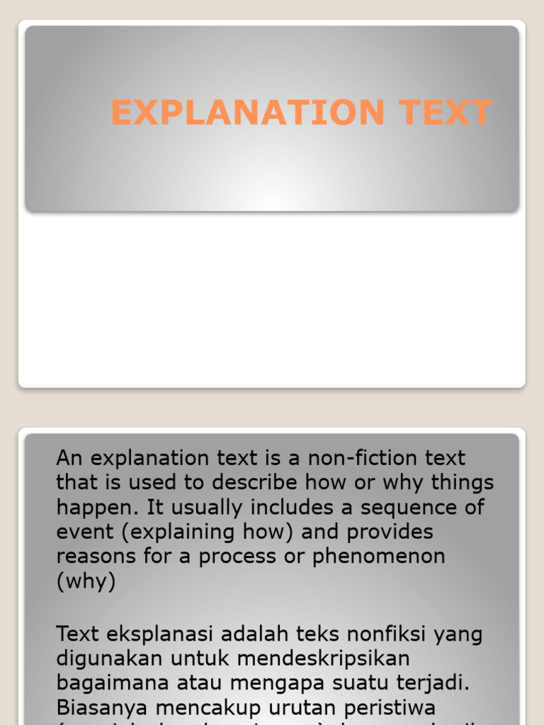 Explanation Text Kelas 11 | PDF