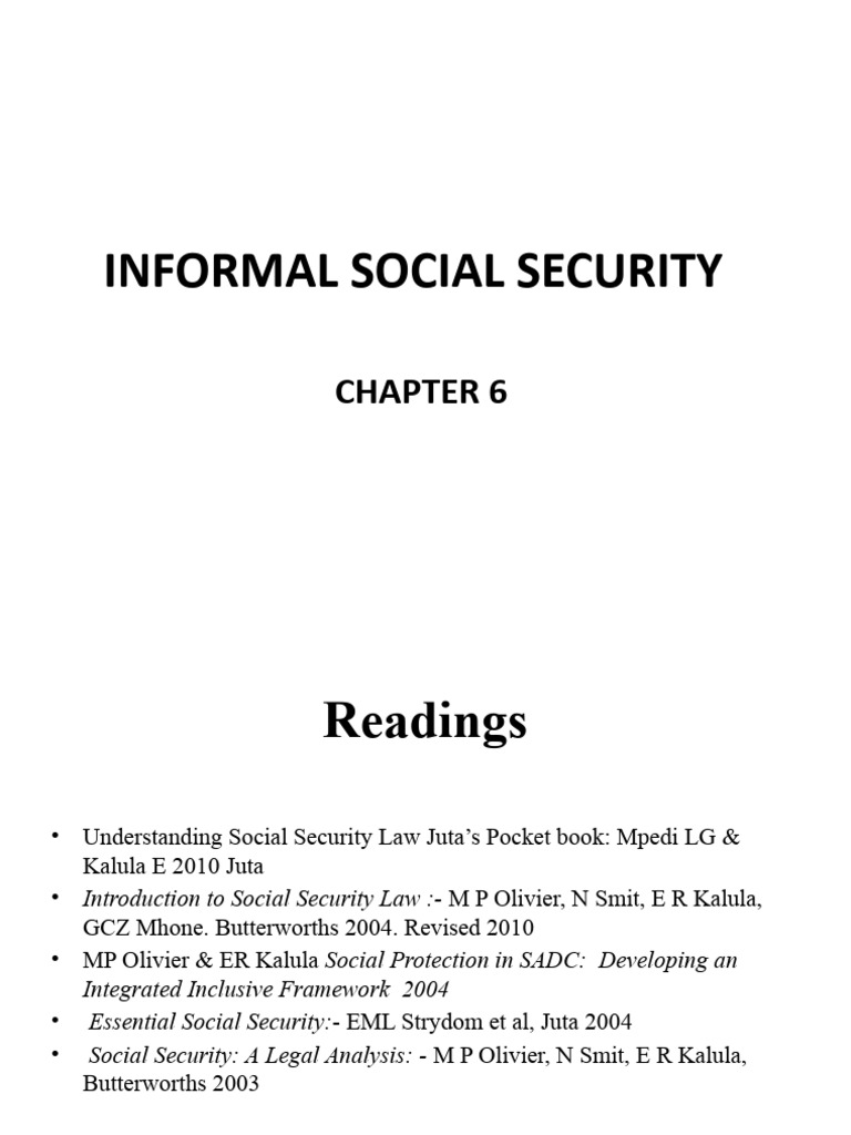 Informal Social Security | PDF