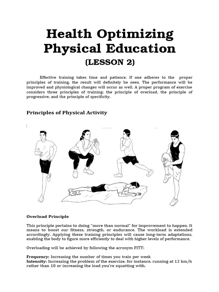 Training Principles for Fitness Improvement | PDF | Wellness