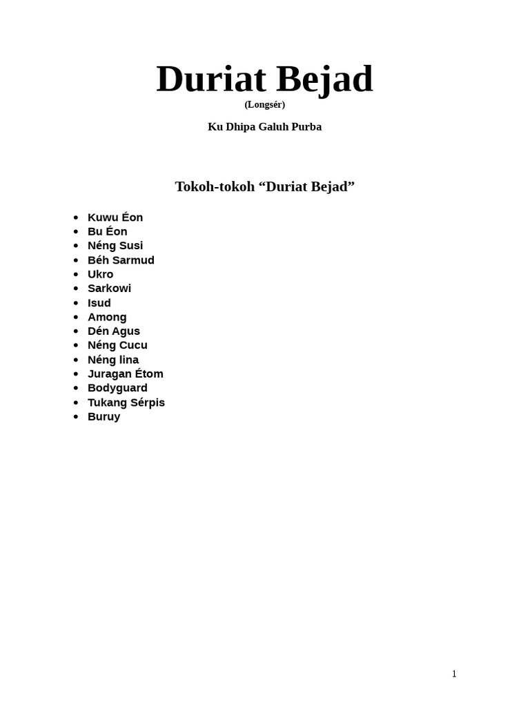 Longser Duriat Bejad - Dhipa Galuh | PDF