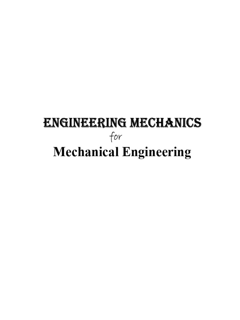 Engineering Mechanics | PDF | Teaching Methods & Materials | Science ...