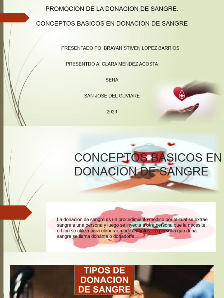 Conceptos Basicos en Donacion de Sangre | PDF | Sangre | Tipo de sangre