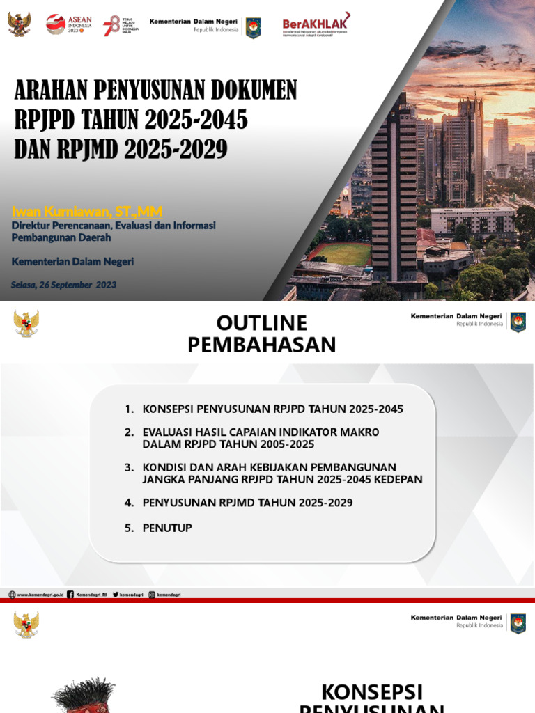 Arahan Penyusunan RPJPD 2025-2045 Dan RPJMD Tahun 2025-2029 | PDF